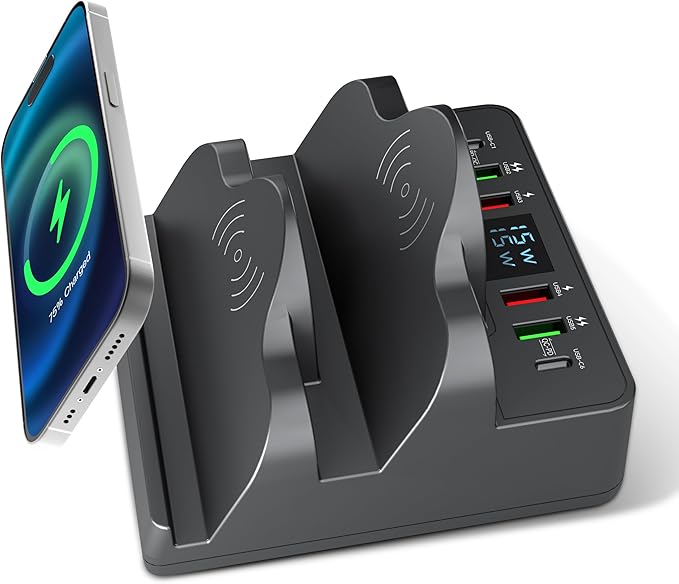 Amazon.com: FORYOU Charger Station Wireless Charger Phone with QC/PD ...