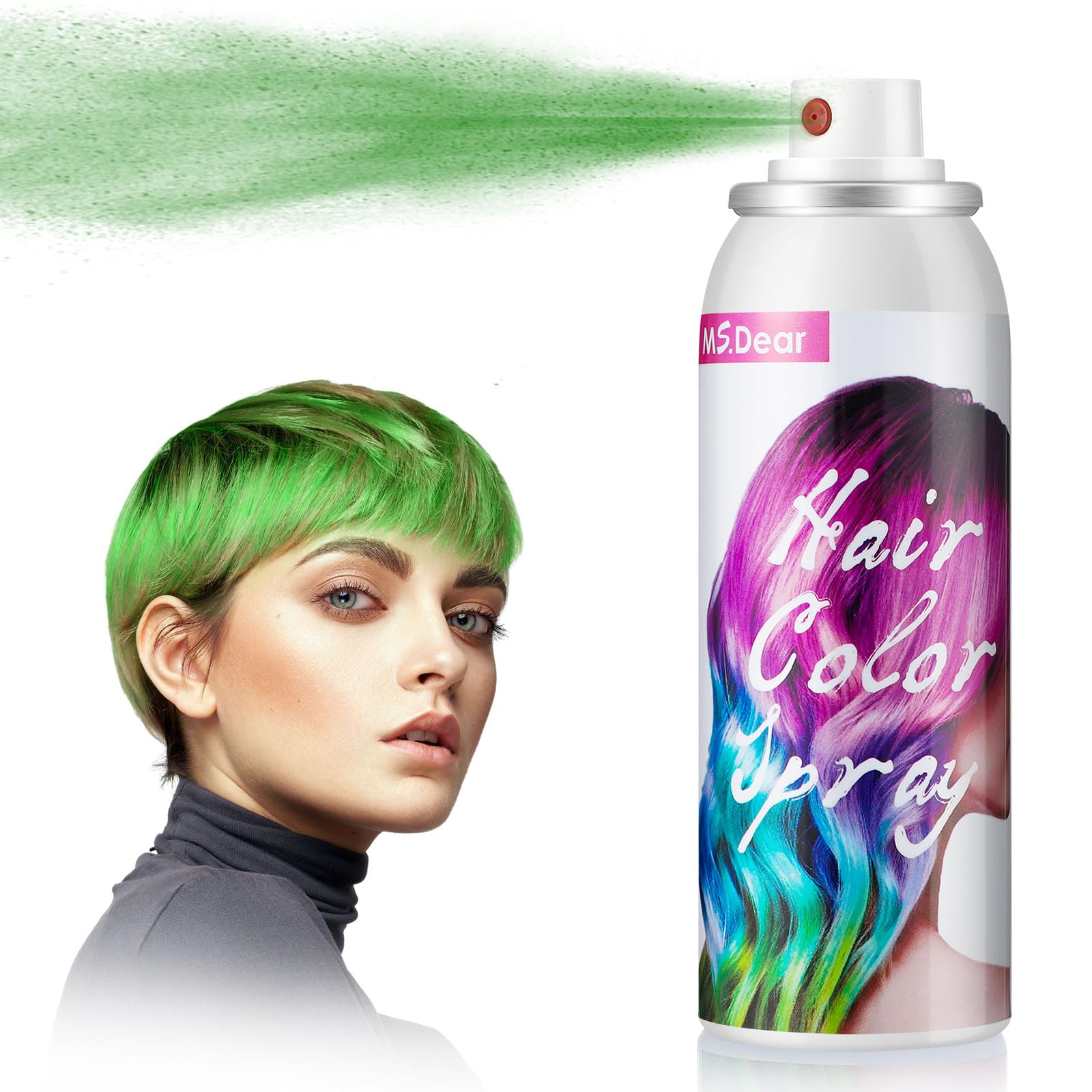 Amazon.com : Temporary Green Hair Spray for Parties and Events - One ...
