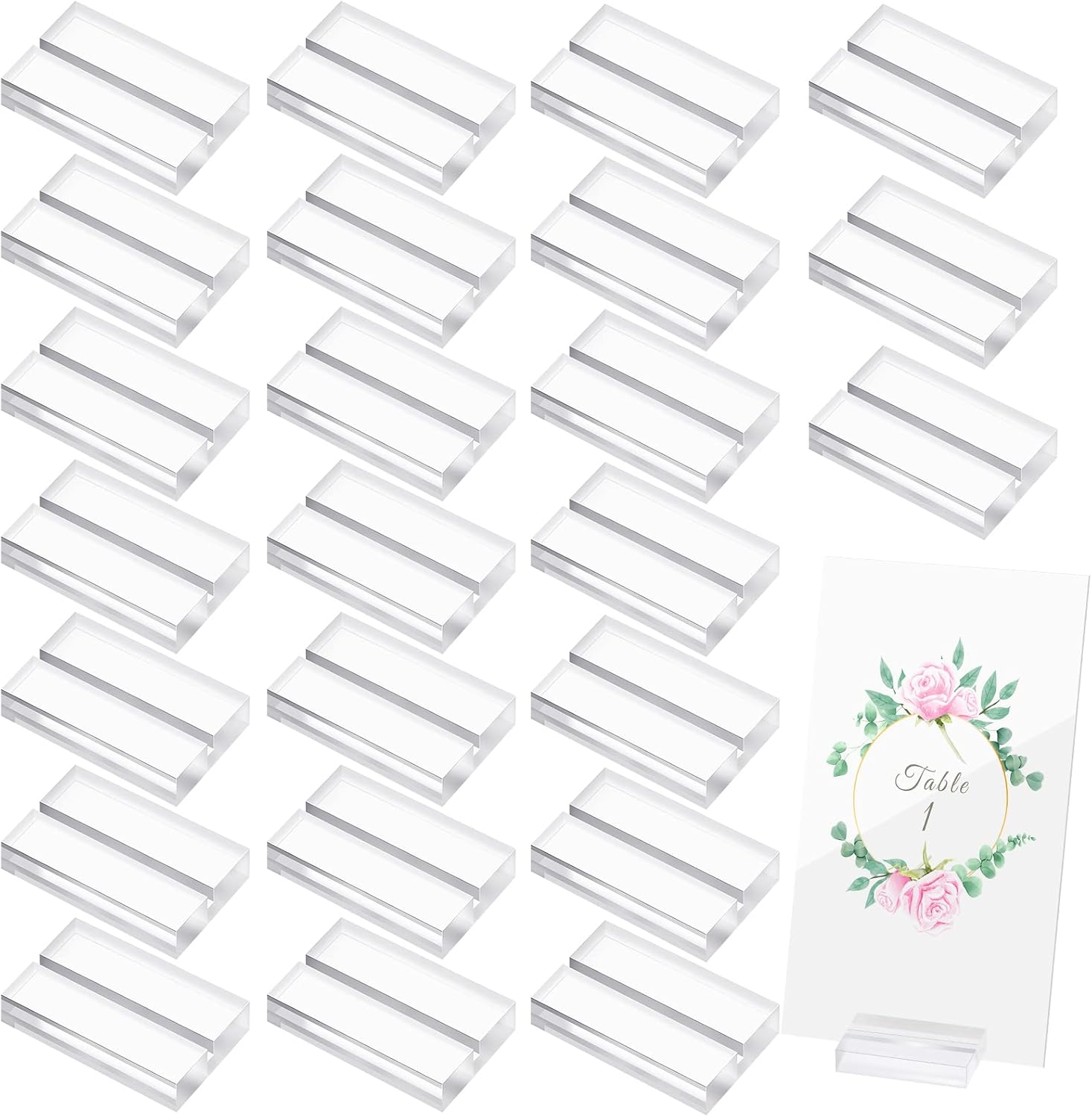 Amazon.com: Aodaer 24 Pack Acrylic Stands Place Card Holders Clear ...