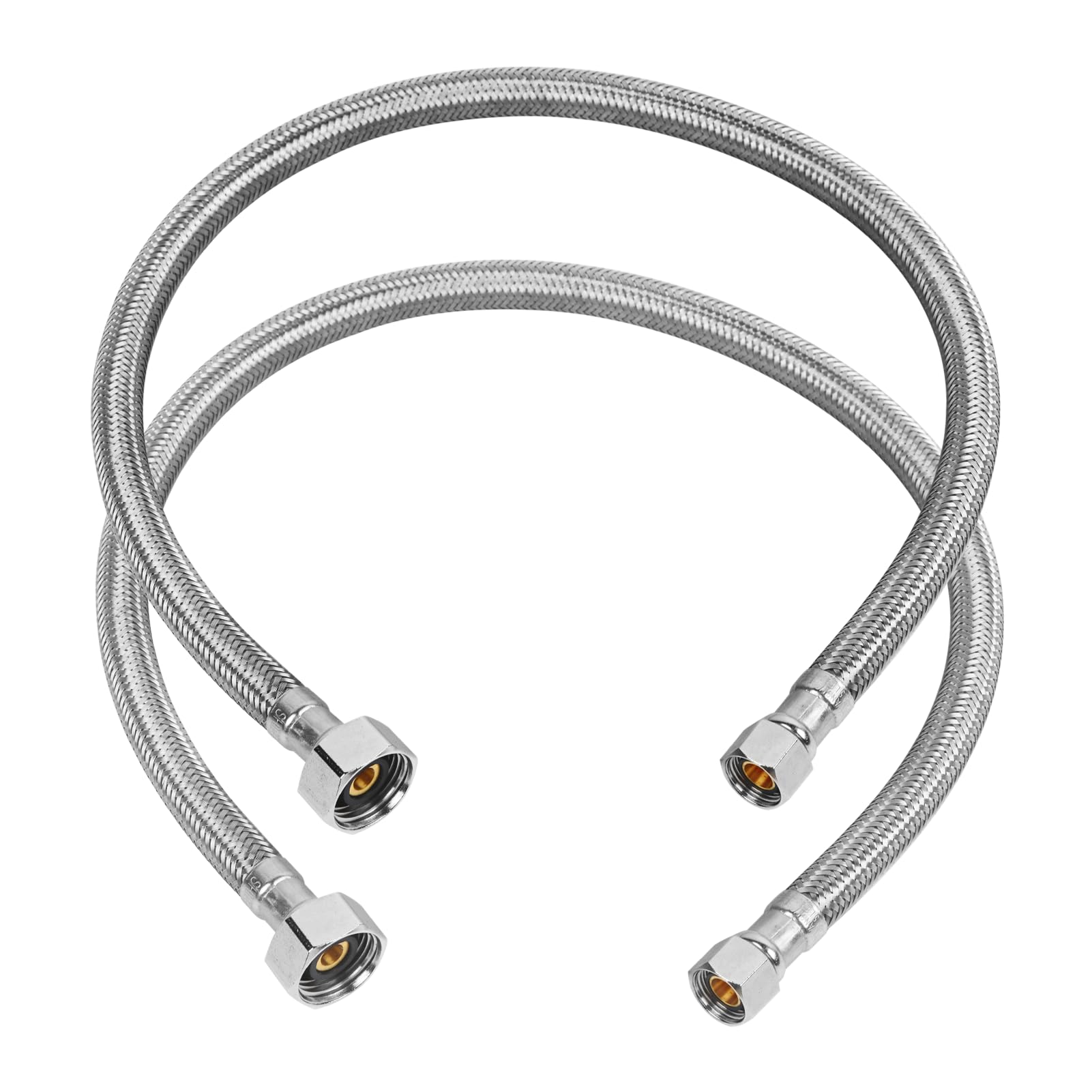 JUWO 24" Faucet Supply Line, 3/8" Comp x 1/2" FIP Stainless Steel ...