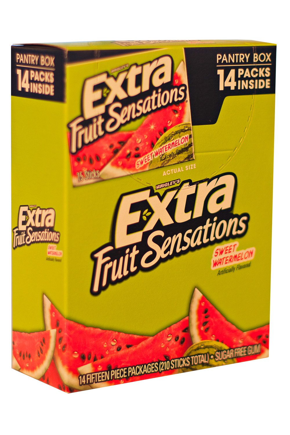 Buy Wrigley's Extra Sweet Watermelon Sugar Free Gum Pantry Box ...
