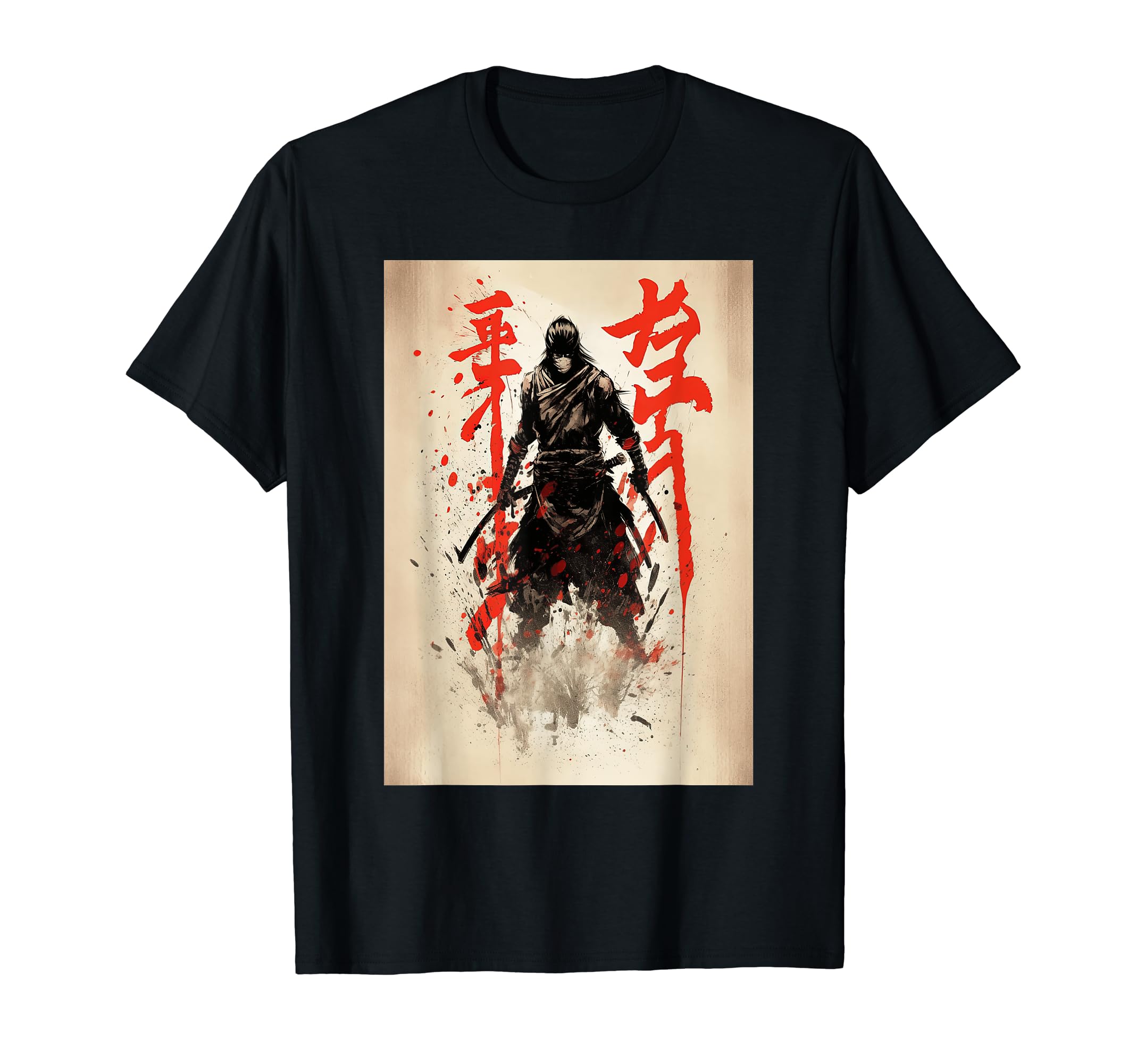 Amazon.com: Ninja Kanji Original Japanese Ninja Calligraphy T-Shirt ...