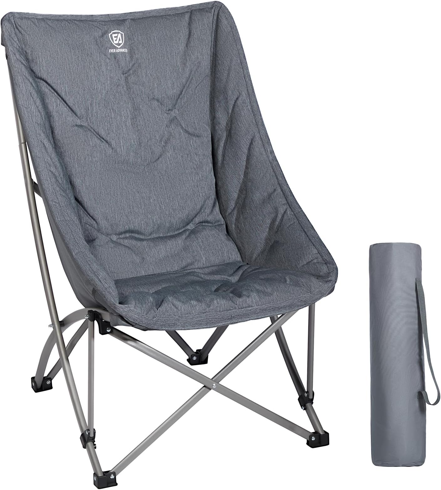 EVER ADVANCED Folding Camping Chairs for Adults with High back 6cm ...