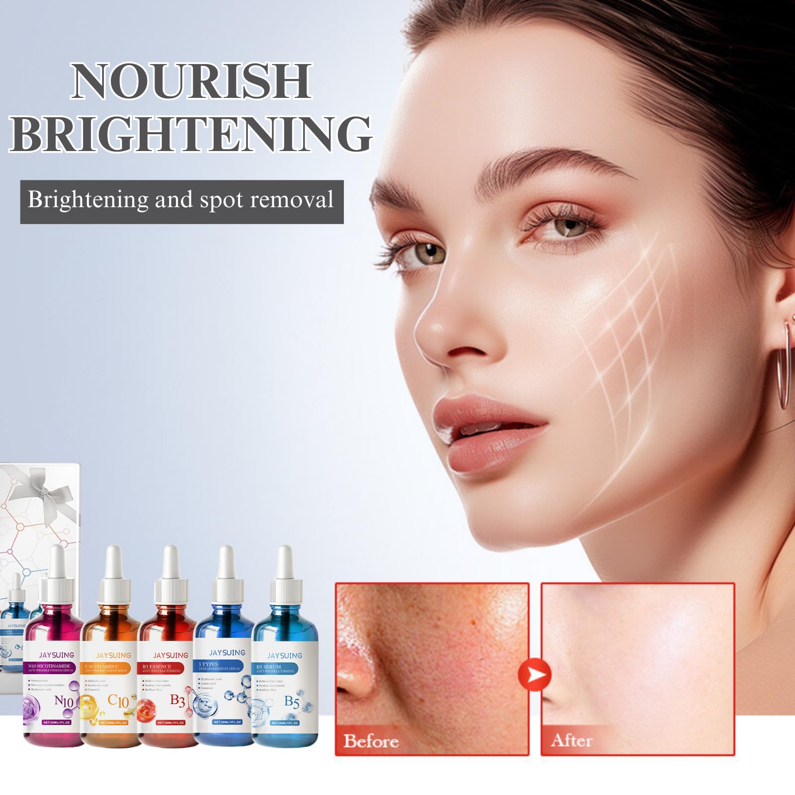 Face Serum Set – Beauty Gift Set for Her, Skin Care Gift Set, Facial ...