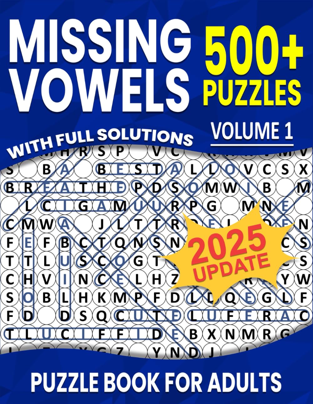 Missing Vowels Word Search: Over 500+ Puzzles Word Search Missing ...
