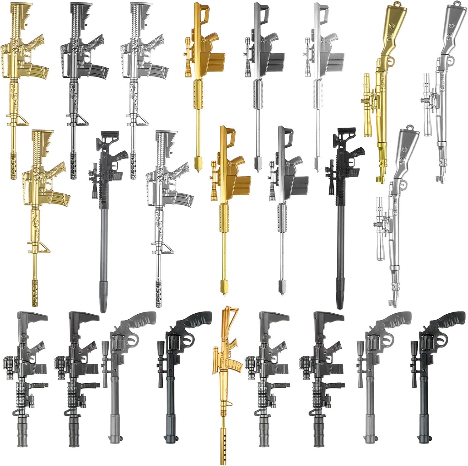 Amazon.com: Moodaily 24 Pack Novelty Gun Shape Pens Cool Gel Ink Pens ...