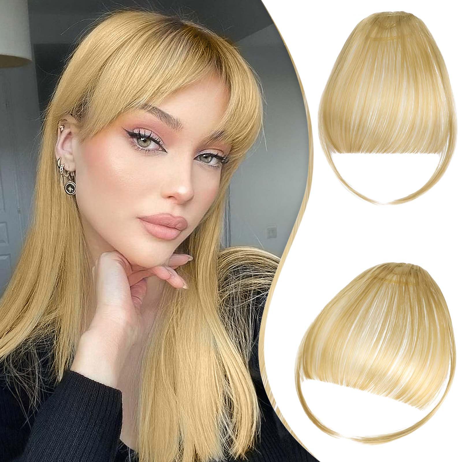Amazon.com : Leterly Clip in Bangs,Bangs Hair Clip for Women Clip on ...