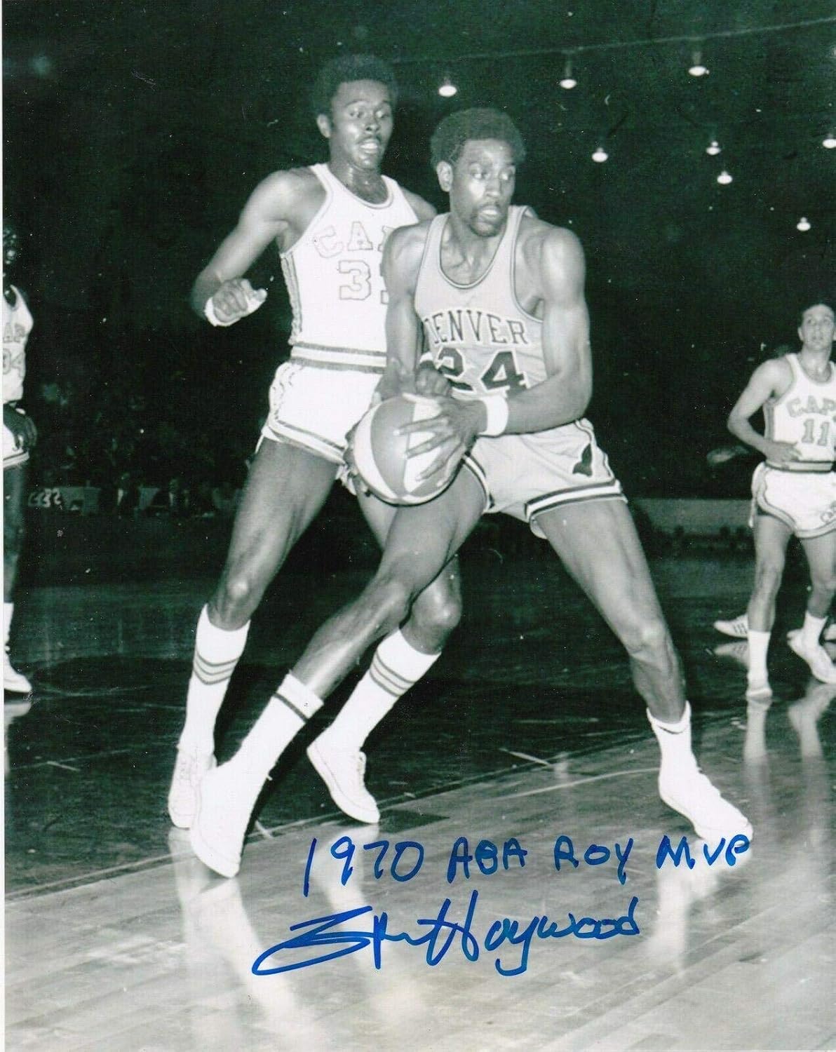 SPENCER HAYWOOD DENVER ROCKETS ABA 1970 ABA ROY, MVP ACTION SIGNED 8x10 ...