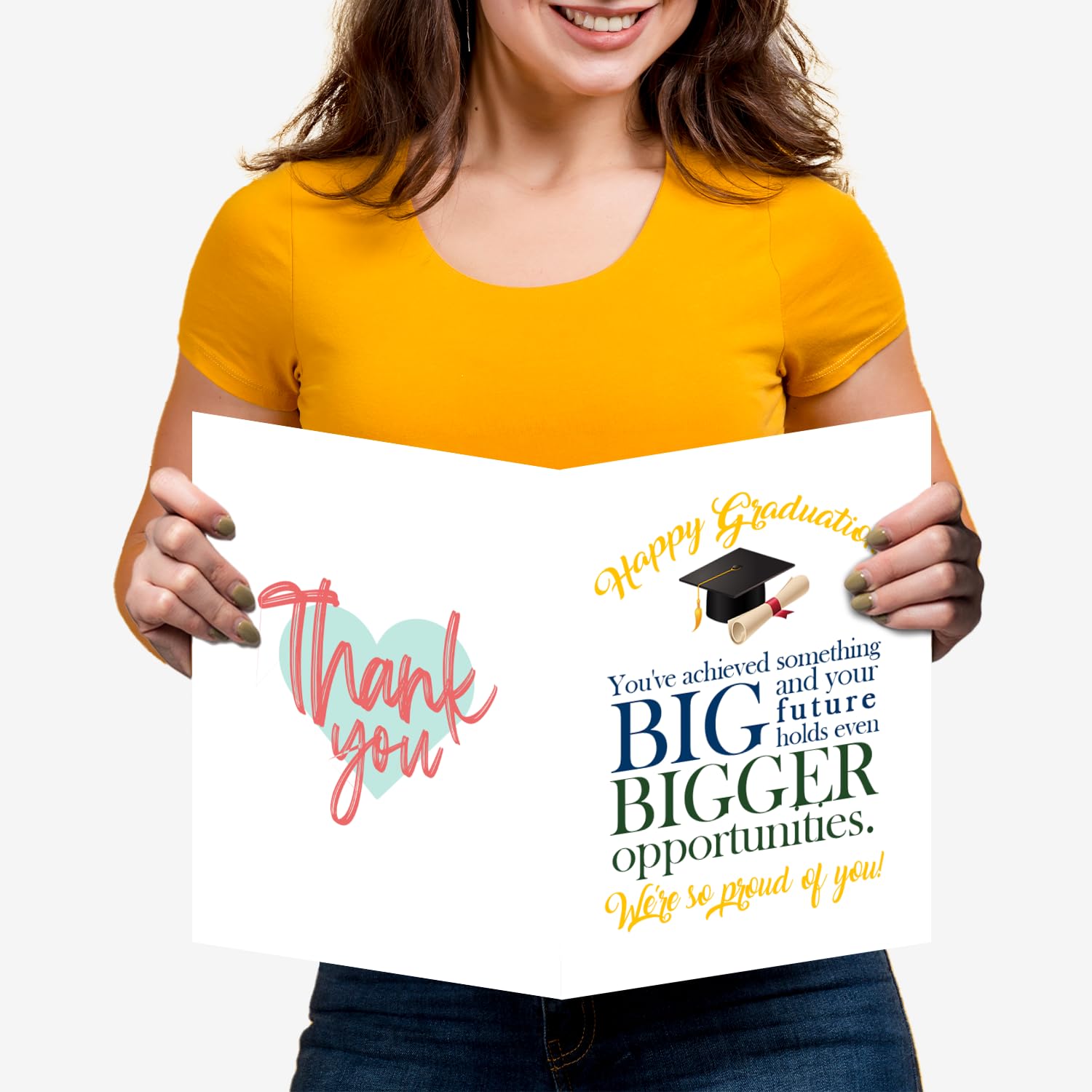 Snapklik.com : Big Happy Graduation Greeting Cards And Envelopes 8.5" X ...