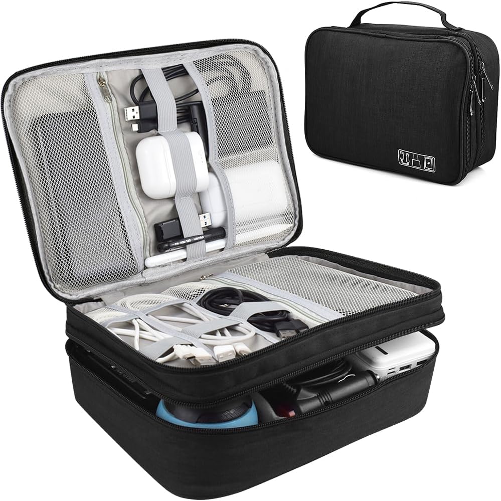 Amazon.com : BLOCE Travel Cord Organizer, Electronic Organizer, Travel ...