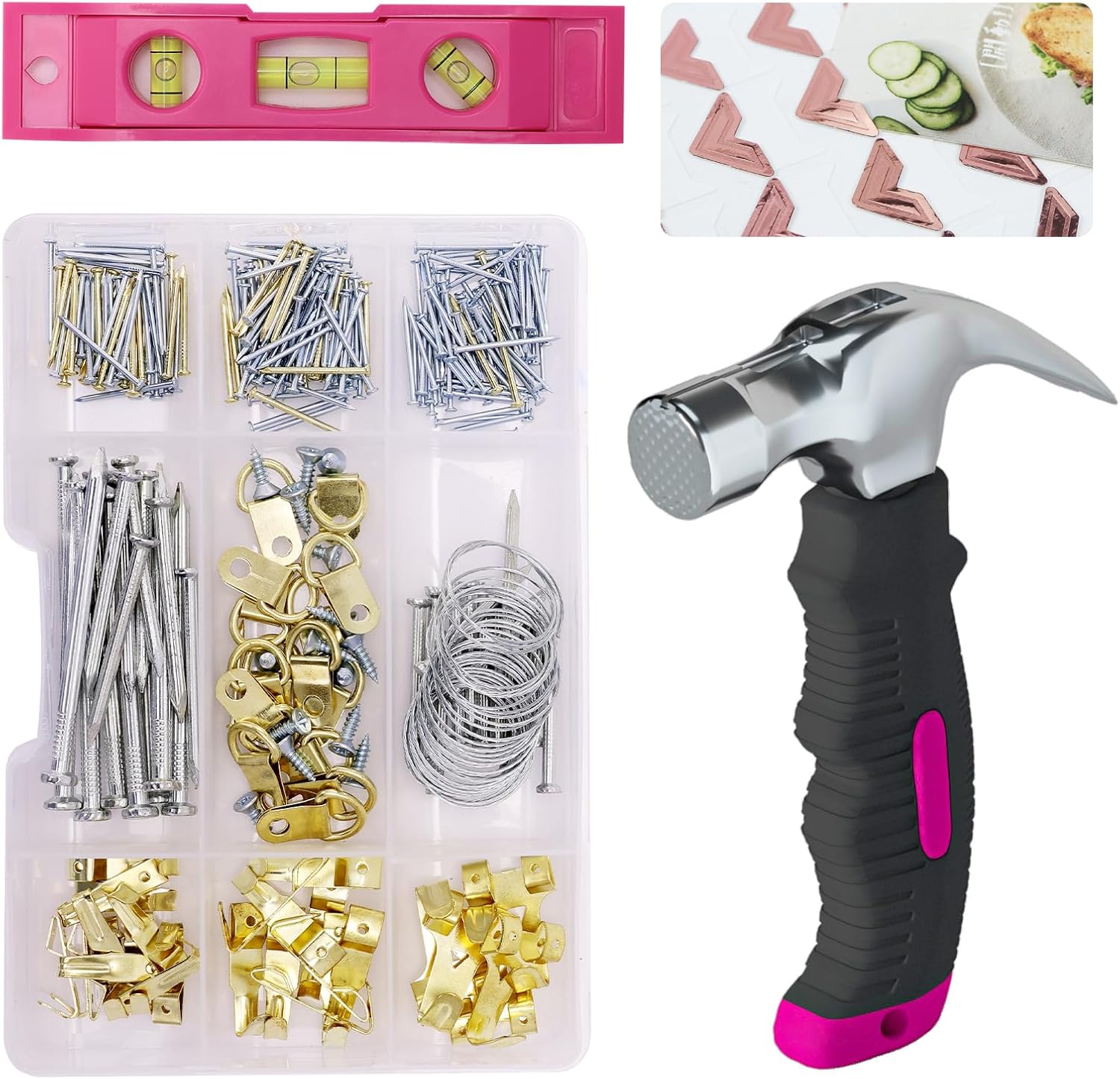 TopDirect Picture Hanging Kit Tool, 300pcs Wall Hangers Accessories ...