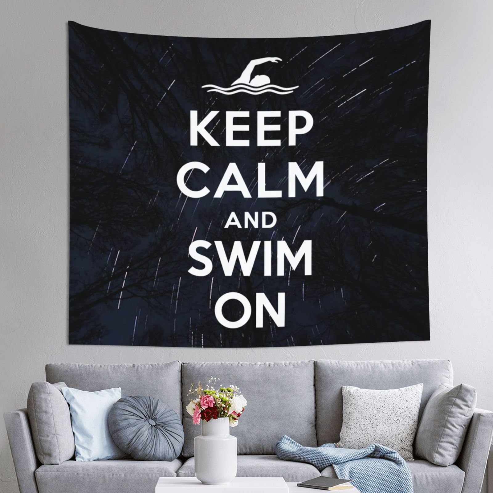 Keep Calm And Swim On Wallpaper