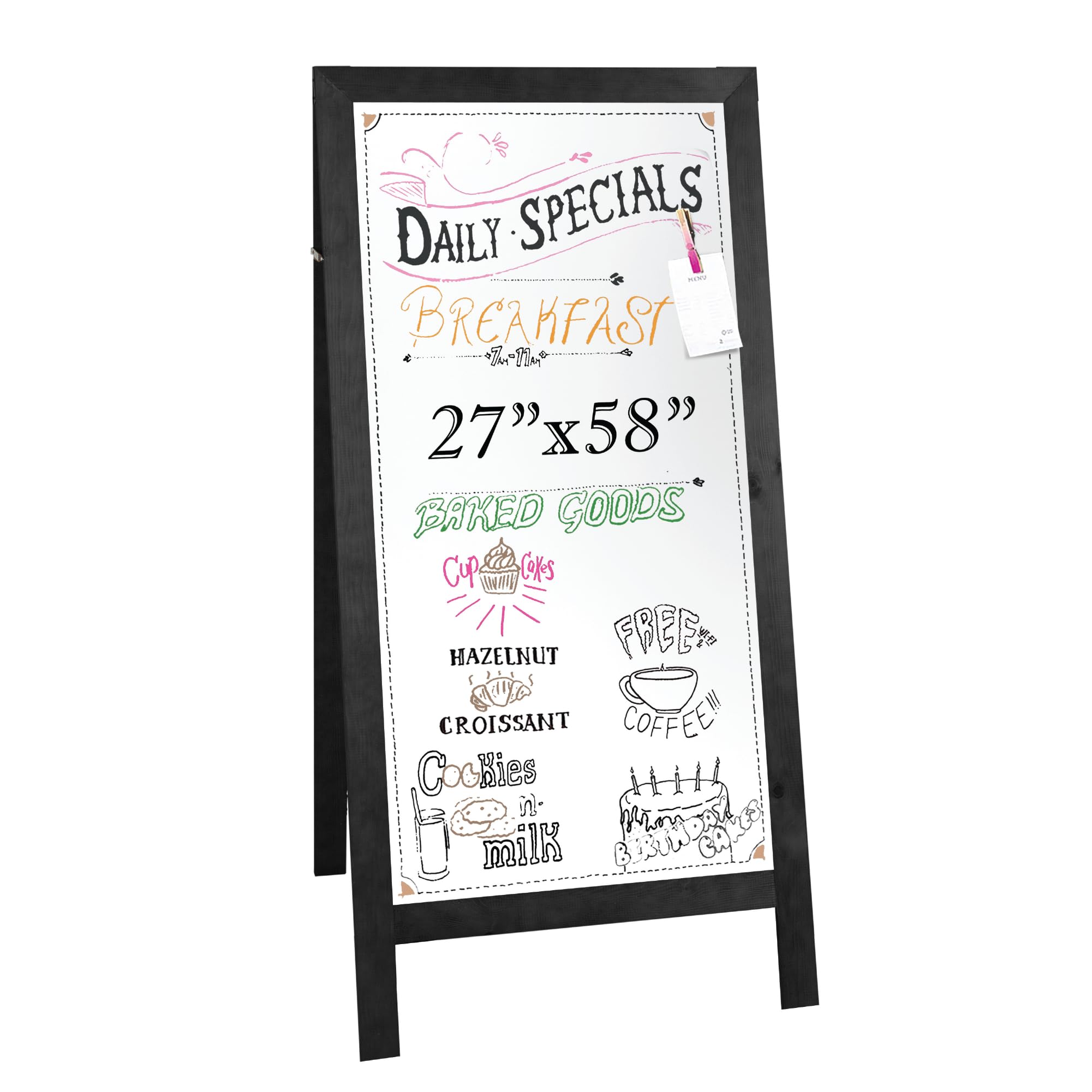 Snapklik.com : Ilyapa Wooden Dry Erase A Frame Sign - Magnetic ...