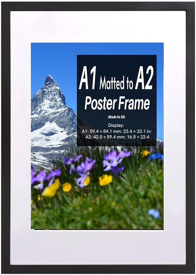 A1 Frame with A2 Mount Black - HD Aclyric Front - Photo Print Poster ...