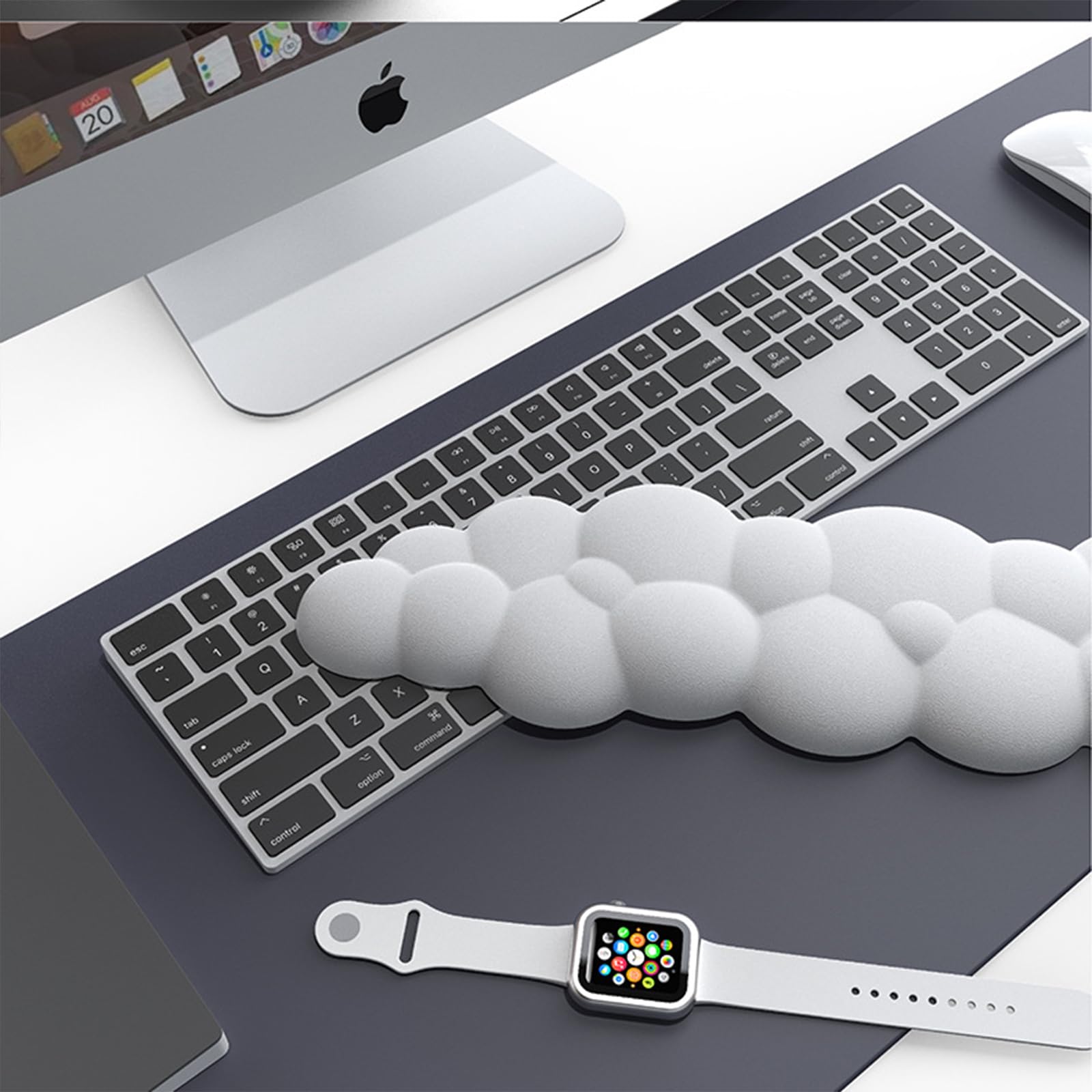 Snapklik.com : Keyboard Cloud Wrist Rest, White Keyboard Memory Foam ...