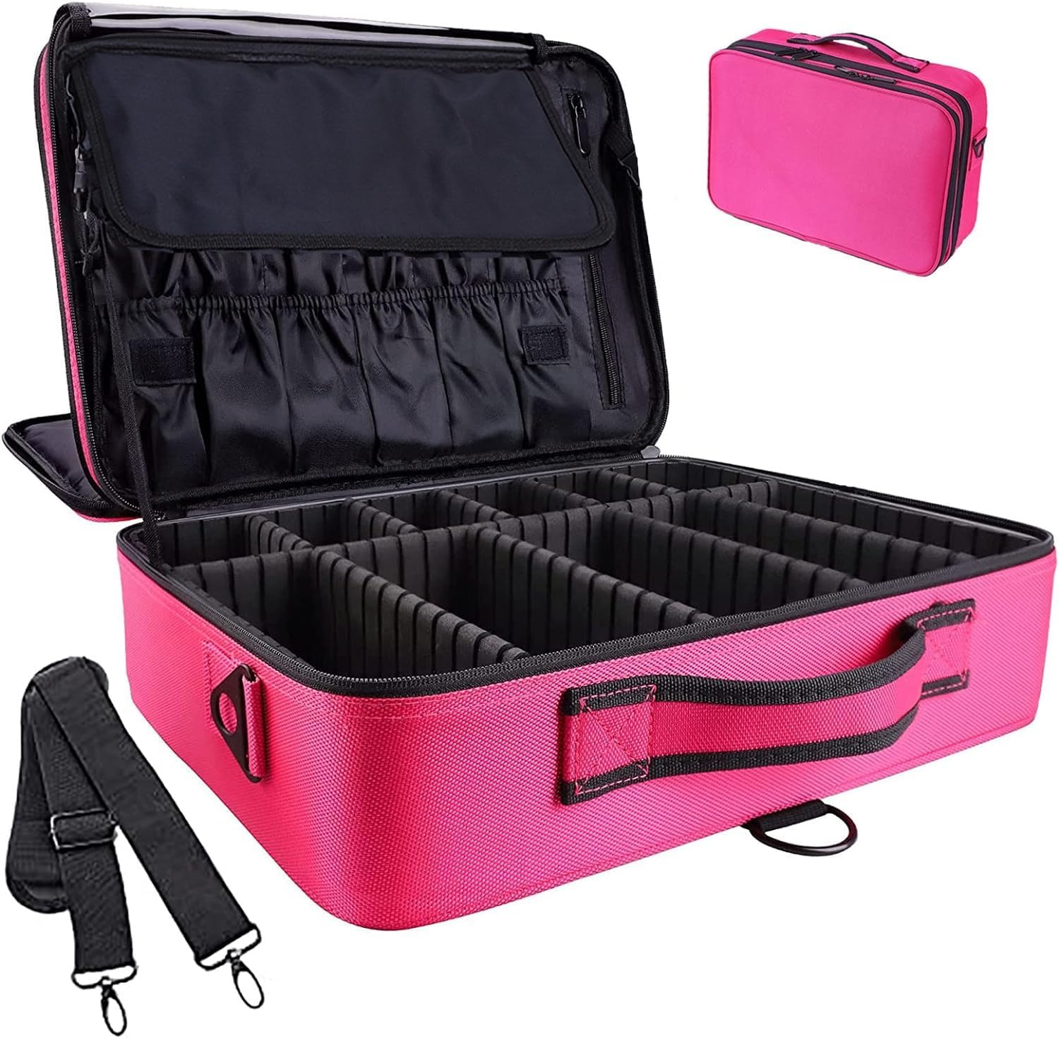 Amazon.com: CIGCAY Portable Cosmetic Train Cases Travel Makeup Case ...