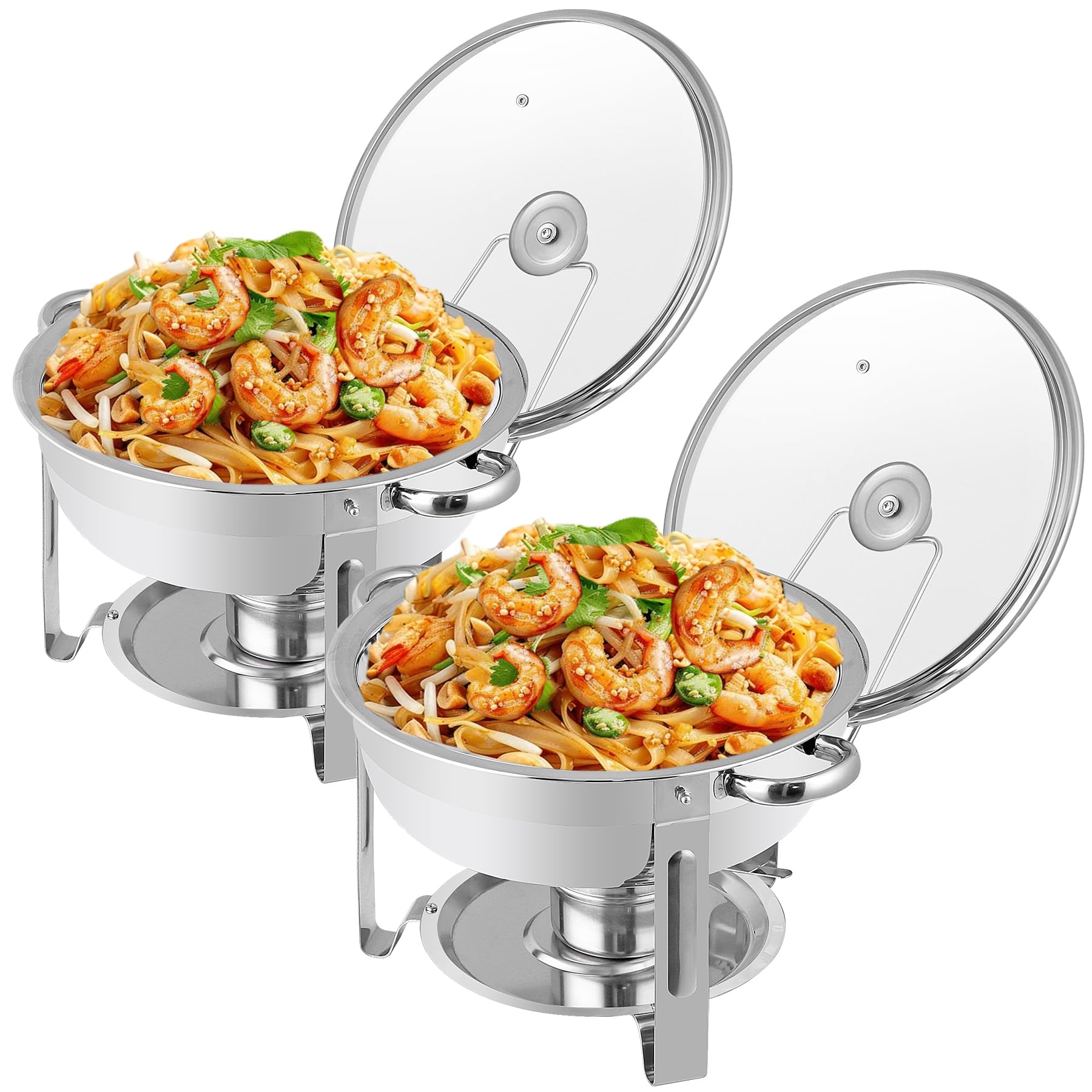 Amazon.com: SUPER DEAL 2 Pack Round Chafing Dishes for Buffet Set with ...