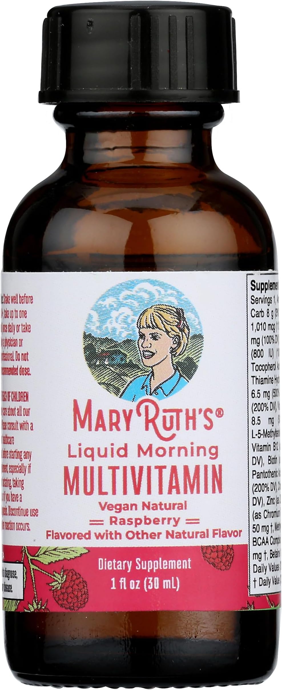 Amazon.com: Mary Ruth's Raspberry Morning Liquid Multivitamin SGL, 1 FZ ...