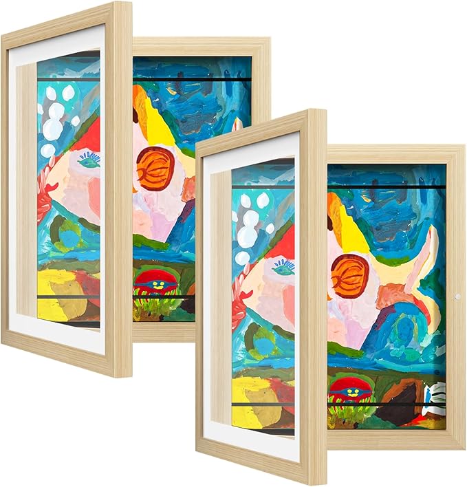 Amazon.com: 2 Pack Kids Art Frame, Kids Artwork Frames Changeable 8 x10 ...