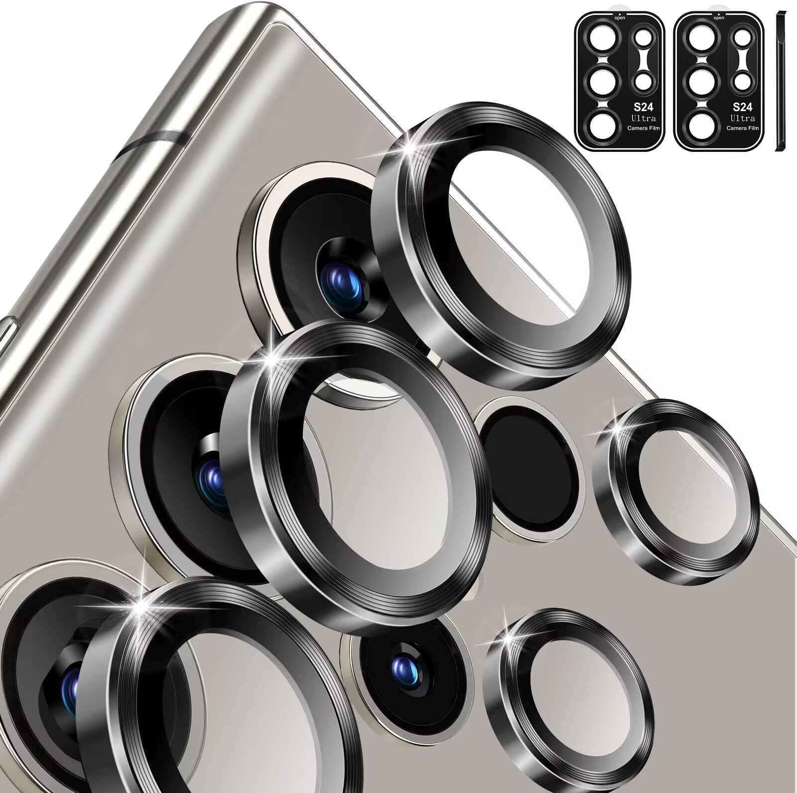 Amazon.com: WSKEN for Samsung Galaxy S24 Ultra Camera Lens Protector ...