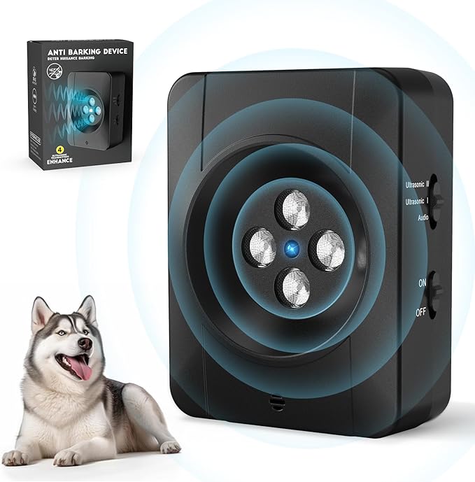 Anti Barking Device, Sonic Dog Bark Deterrent Devices with 3 Ultrasonic ...