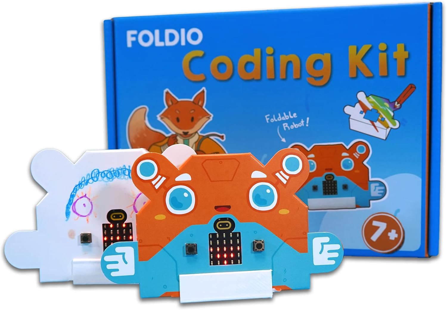 Foldio Paper Robot | Coding Kit for Children from 7+ | Includes Micro ...