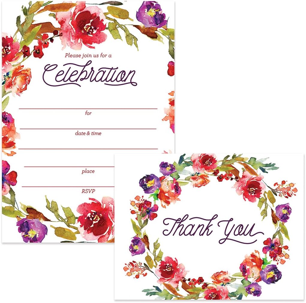 Amazon.com : DB Party Studio All Occasion Invitations ( 25 ) & Thank ...