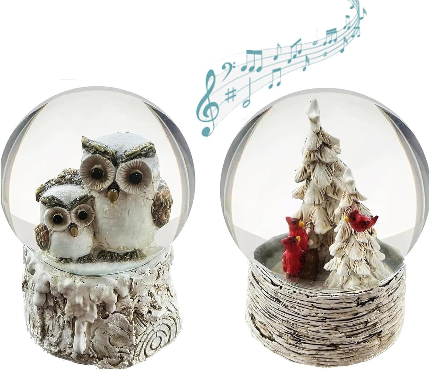 Amazon.com: Suclain 4 Pcs Mini Christmas Snow Globes Small Holiday ...