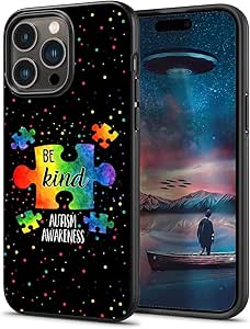 Amazon.com: Autism Colorful Puzzle Be Kind Autism Awareness Phone Case ...