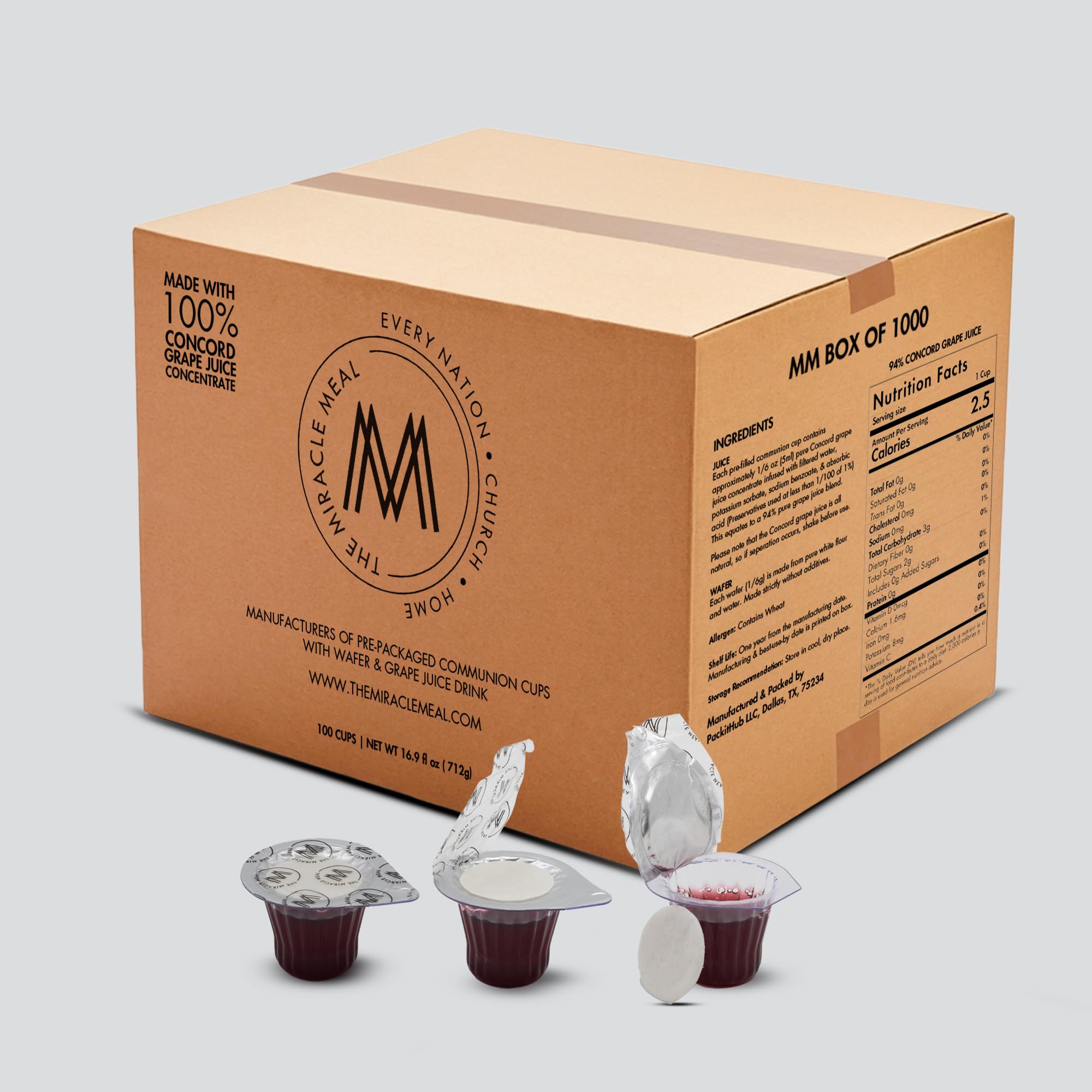 Pre-filled Communion Cups Wafers PACK IT HUB Pre-filled Communion Cups ...