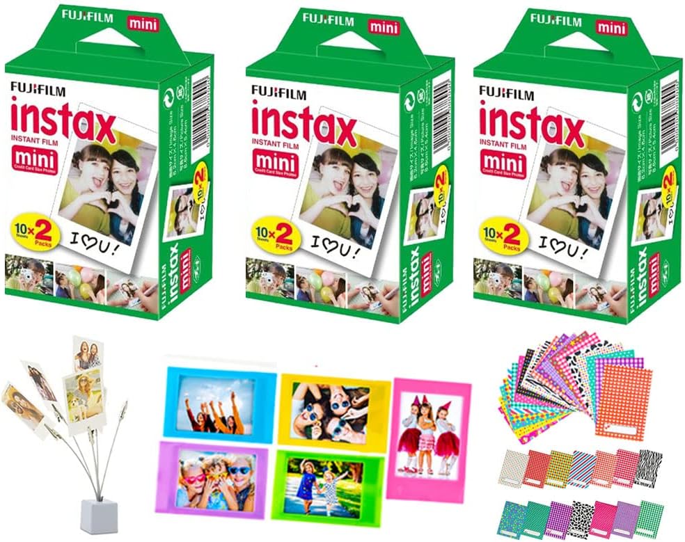 Amazon.com : Fujifilm Instax Mini Instant Film (3 Pack, 60 Sheets) 5 ...
