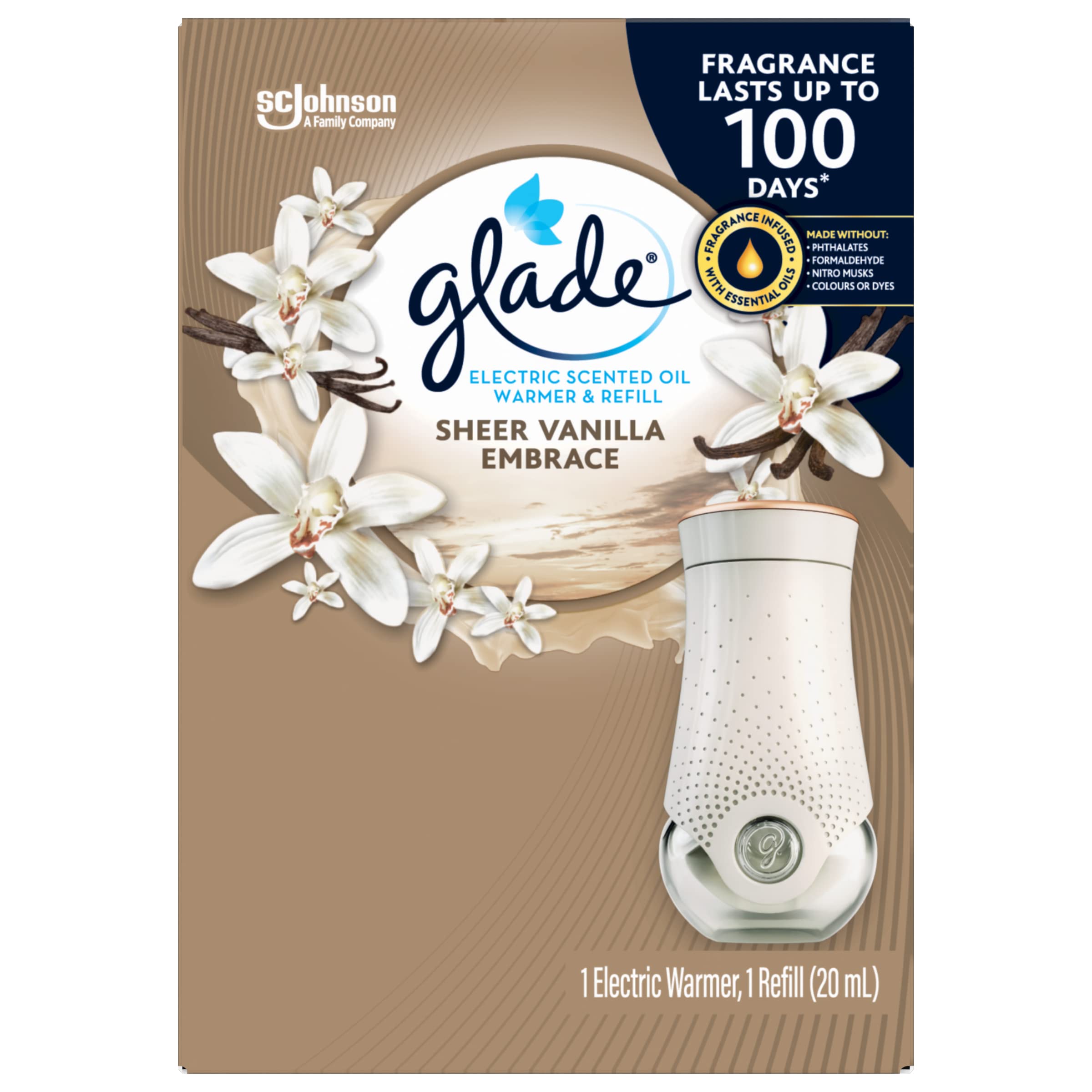 Glade PlugIns Scented Oil Warmer with Diffuser Oil Refill, Infused with ...