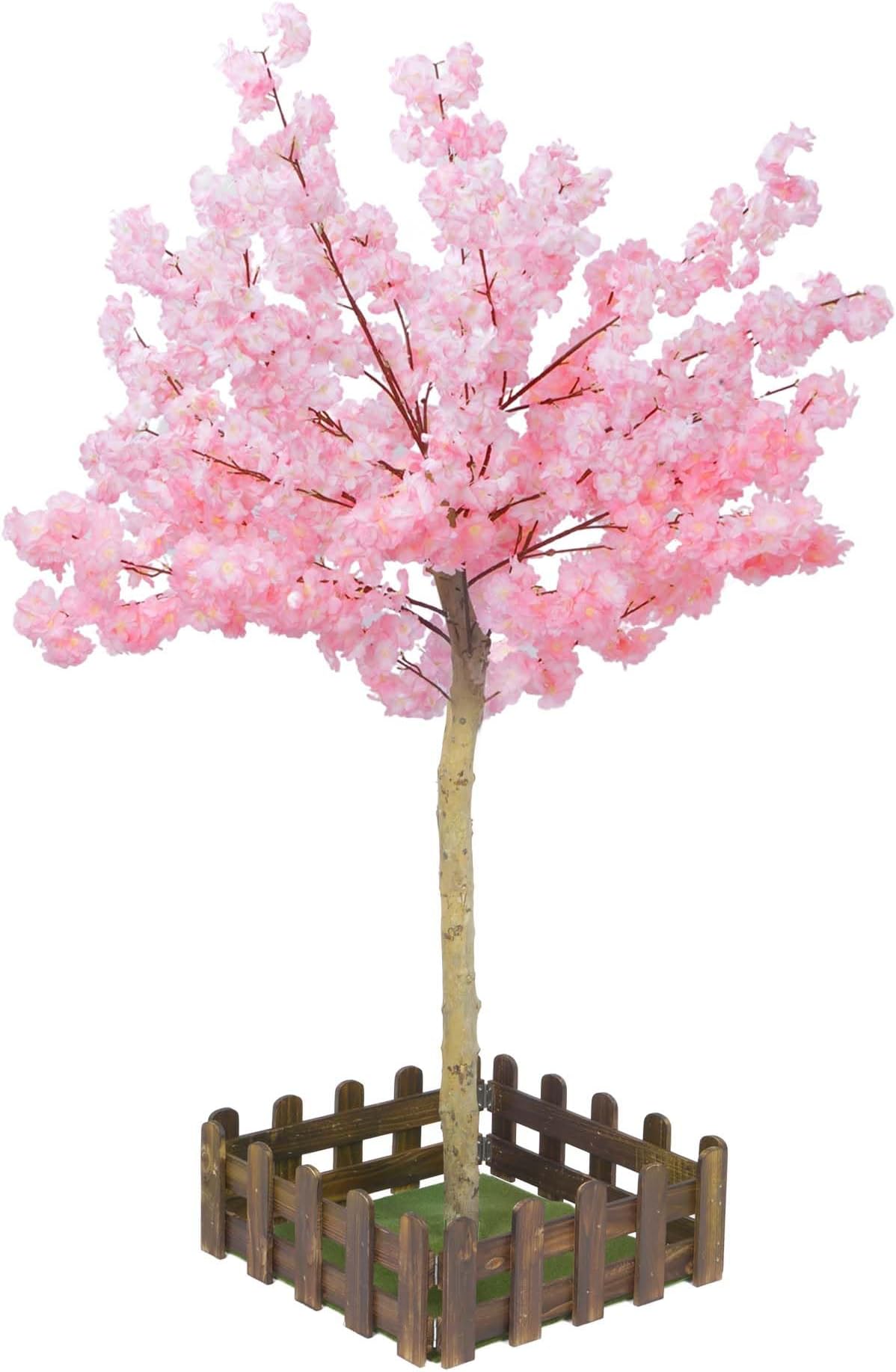 Amazon.com: Vicwin-One Gorgeous Artificial Cherry Blossom Trees Pink ...