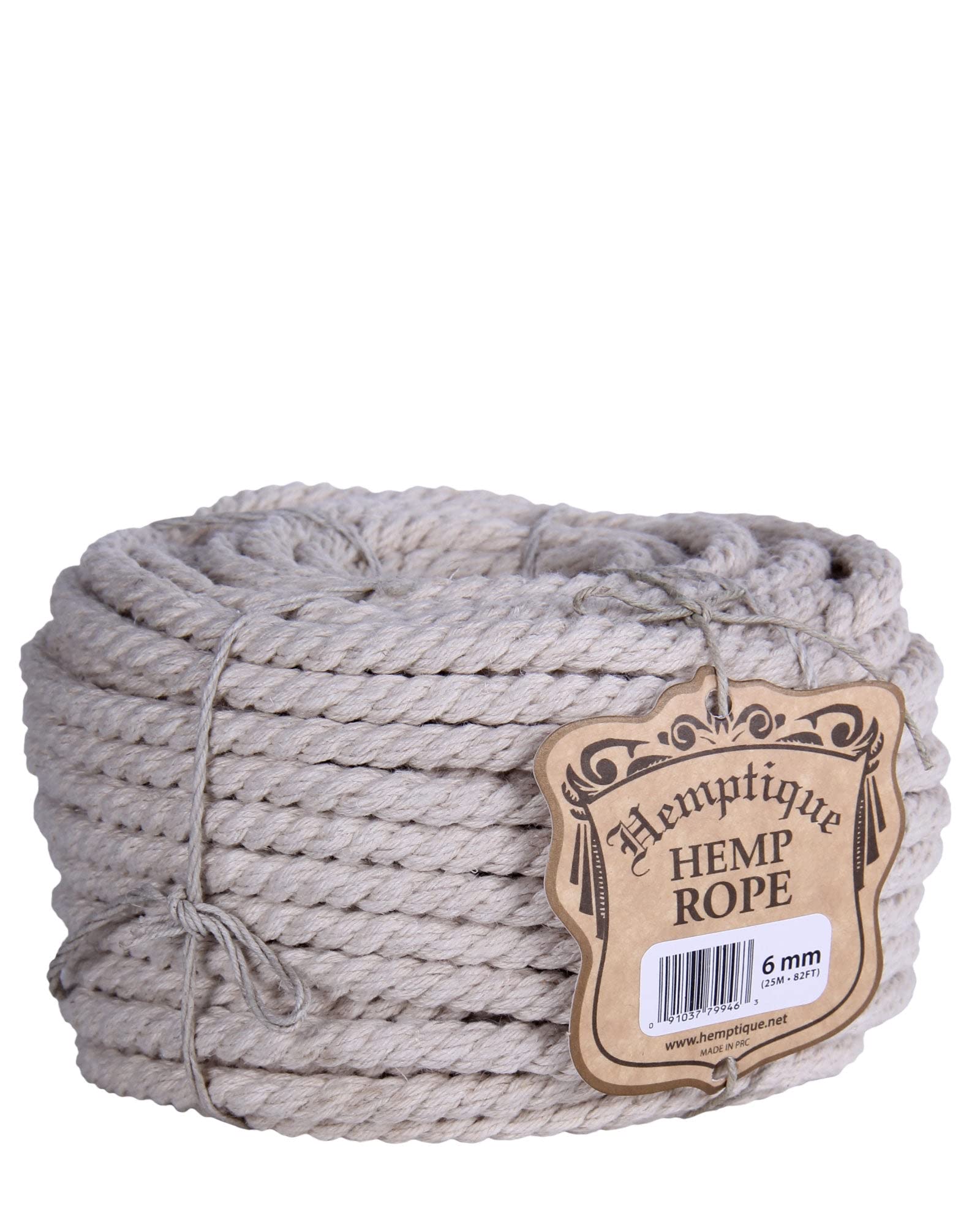 Amazon.com: Hemptique 6mm Hemp Rope Twisted Coil : Industrial & Scientific