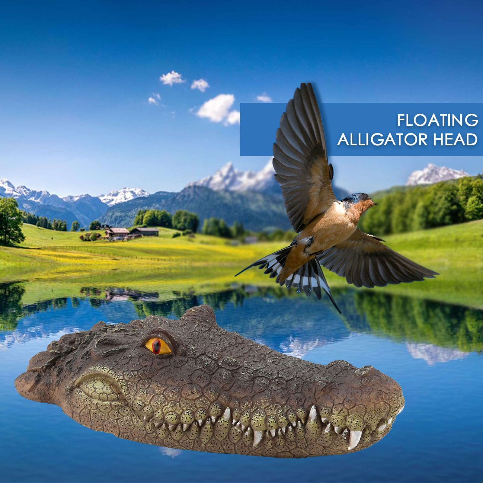 Snapklik.com : Floating Alligator Head Decoy For Pond, Crocodile Head ...