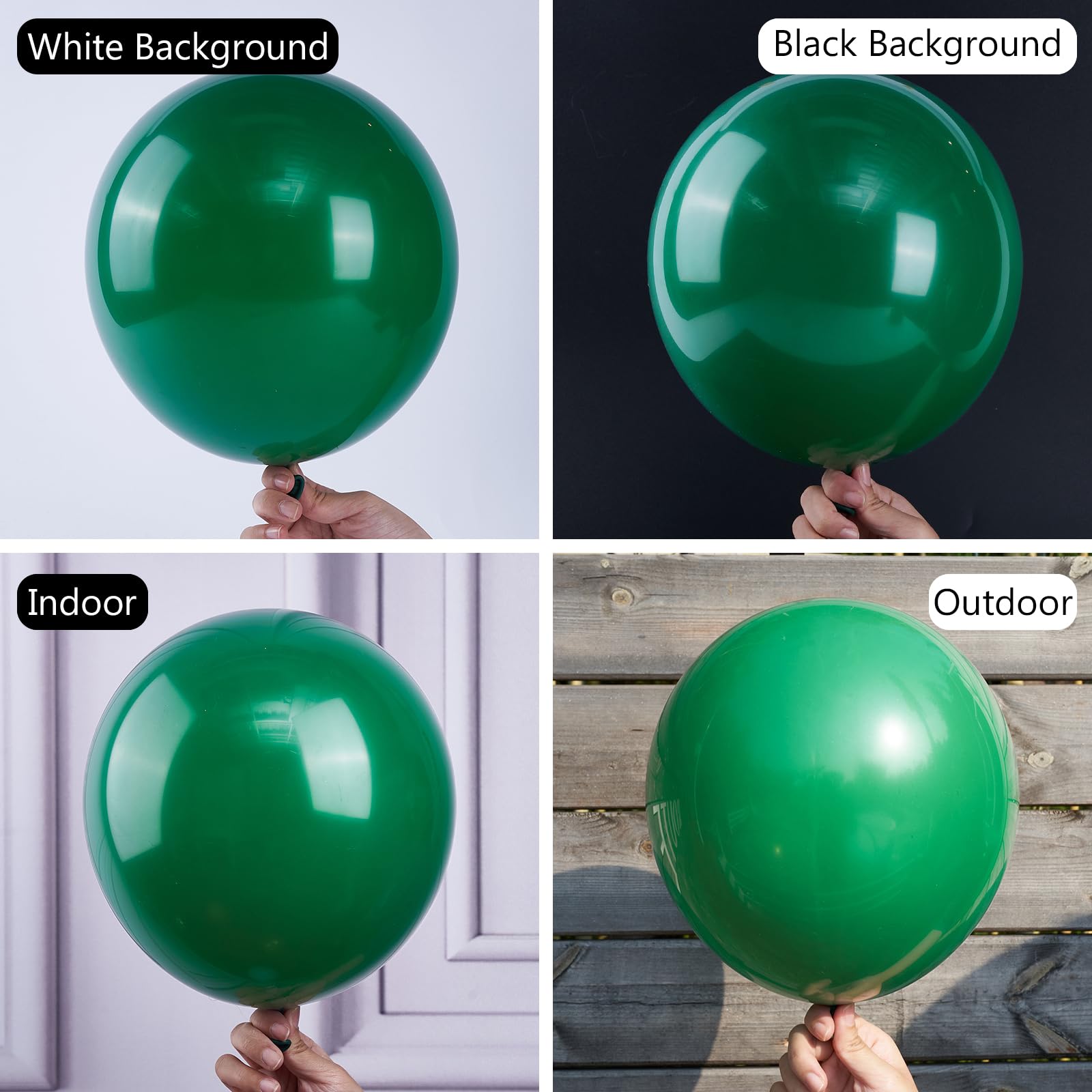 Snapklik.com : Hunter Green Balloons, 127 Pcs Dark Green Balloons Different Sizes Pack Of 36 ...