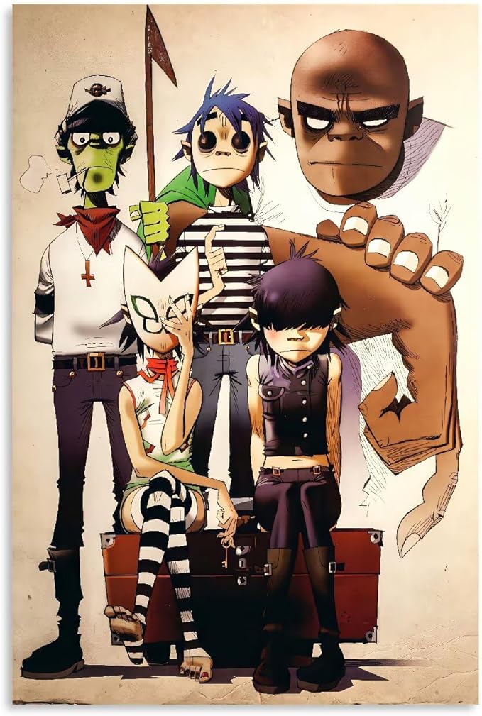 Amazon.com: ZCGYYDS Gorillaz Music Band Poster 12x18inches Unframed ...