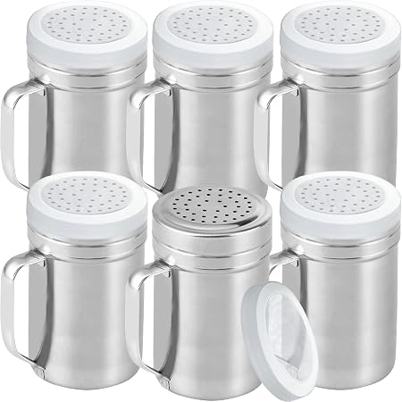 Amazon.com: CUSINIUM 14oz Large Stainless Steel Salt Pepper Dredge ...