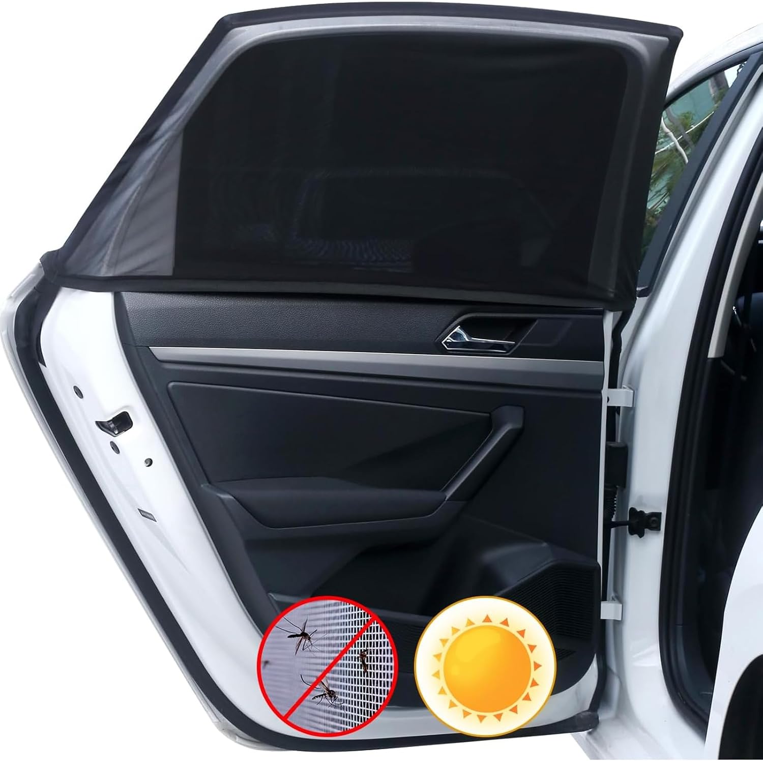 ANYUAN 2 Pack Car Side Rear Window Sun Shades, Breathable Mesh Protects ...
