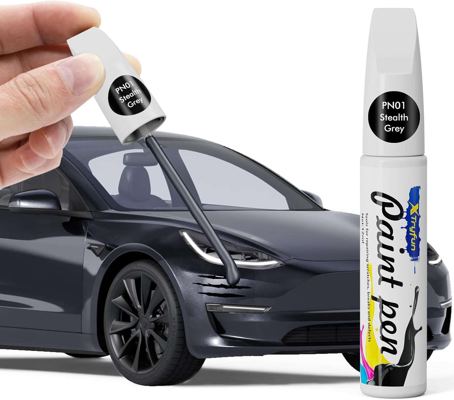Amazon.com: XTryfun PN01 Stealth Grey Touch Up Paint Compatible with ...