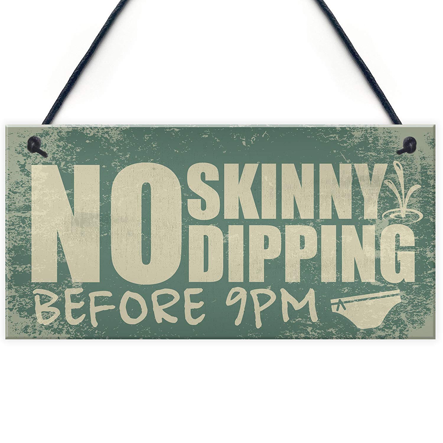 Amazon.com: Meijiafei Hot Tub Plaque Garden No Skinny Dipping Shed Sign ...