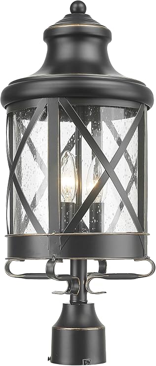Farmhouse Lamp Post Lights, Outdoor Post Light Fixture, 21.6 Inch ...