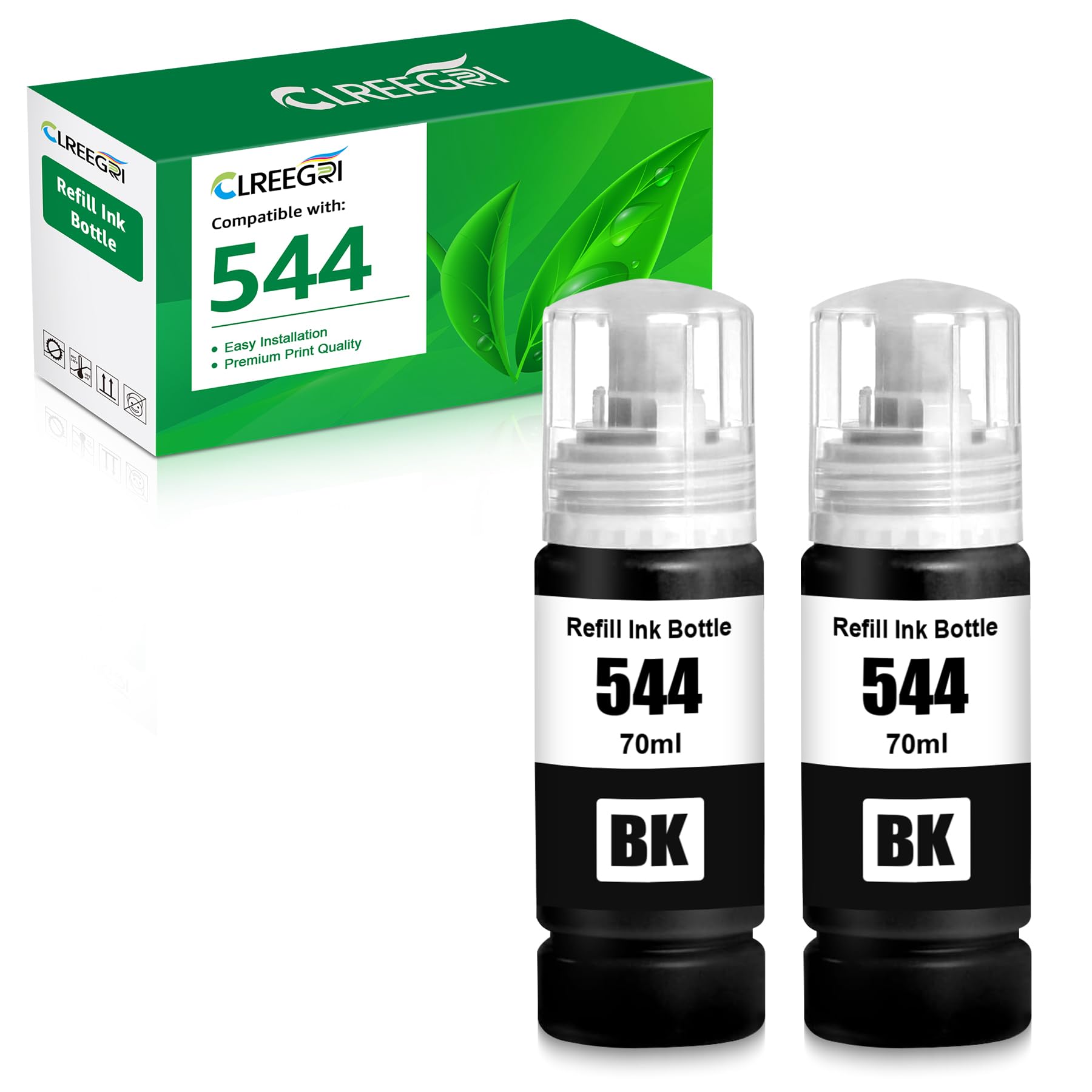 Amazon.com: CLREEGRI Compatible T544 Ink Bottle Replacement for Eps 544 ...