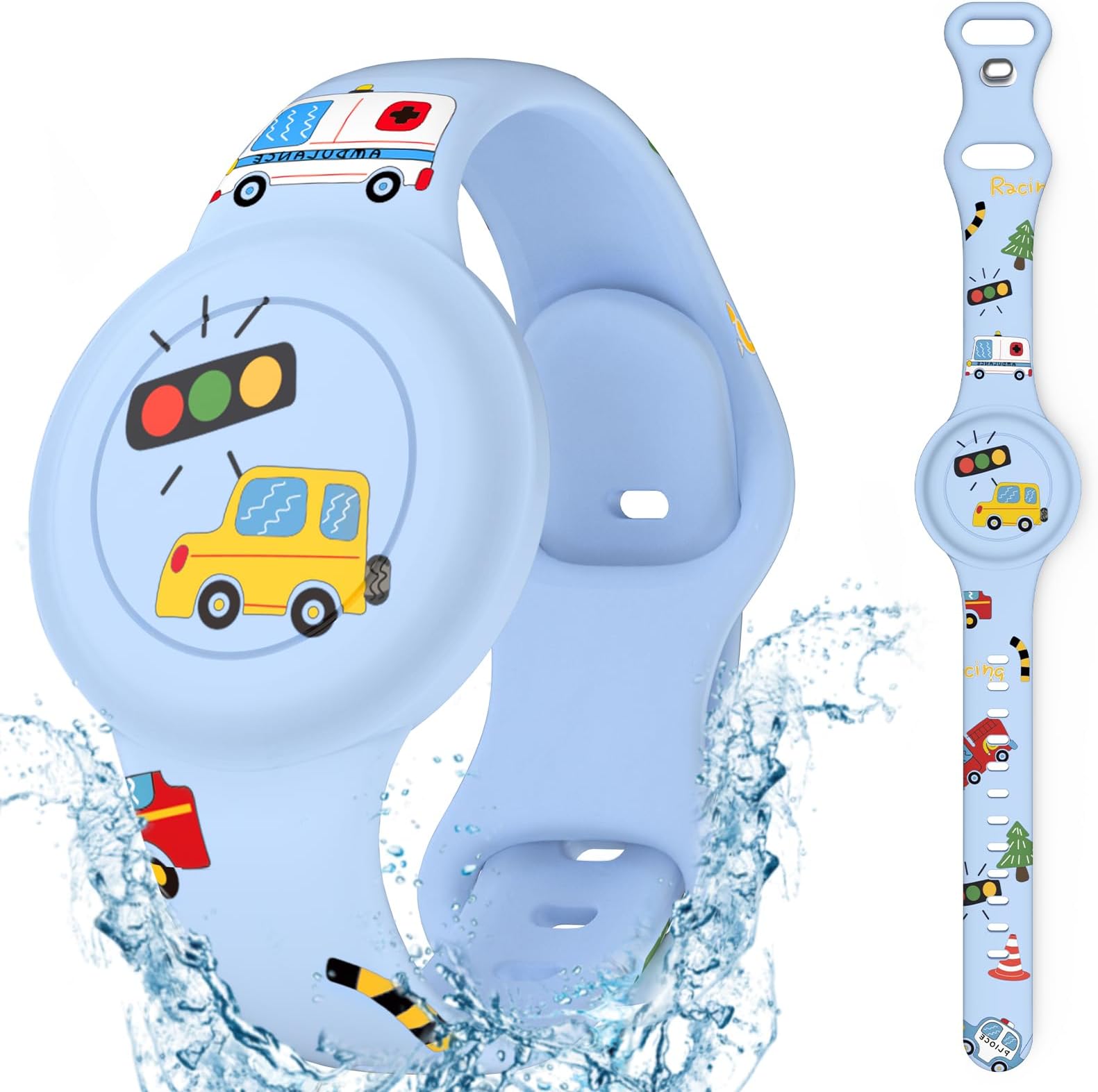 Amazon.com: Waterproof Air Tag Bracelet for Kids, Cute Cartoon AirTag ...