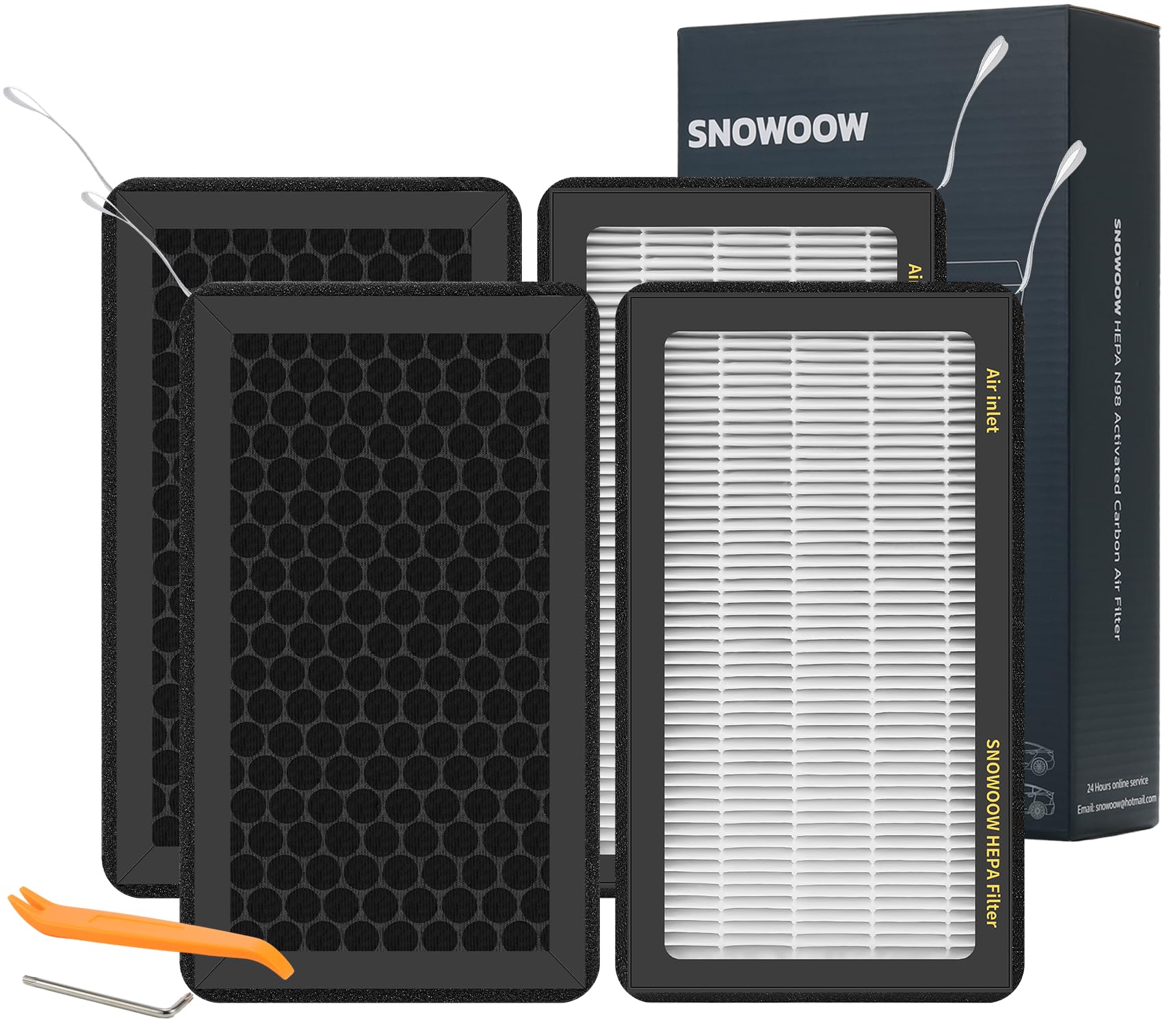 Snapklik.com : Tesla Model 3 Model Y Air Filter HEPA 4 Pack