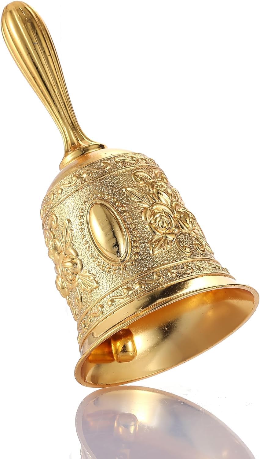 Hand Call Bell Extra Loud Solid Brass Call Bell for Ringing at Wedding ...