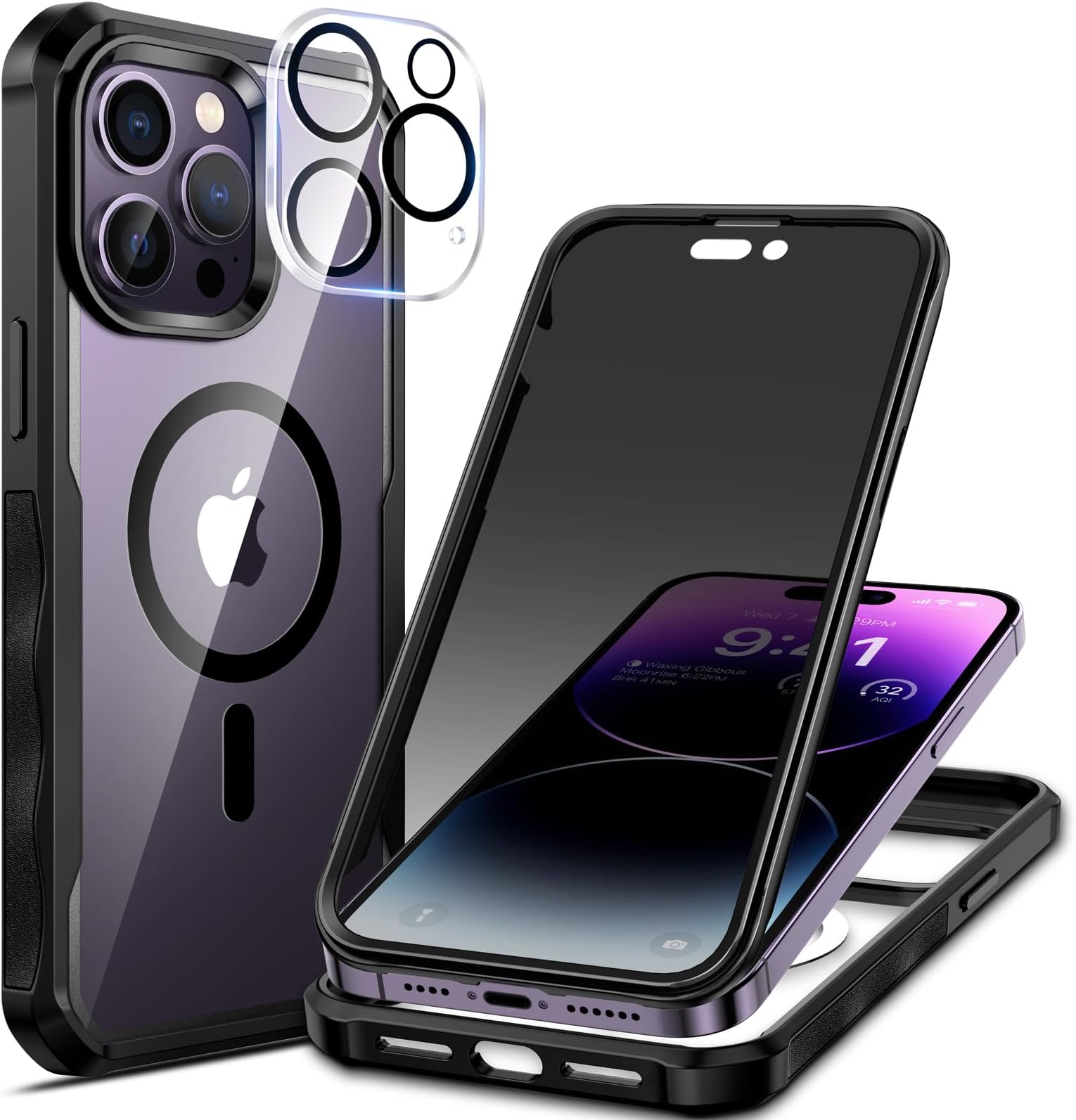 seacosmo Anti Espion Coque iPhone 15 Pro Max Magnétique Compatible avec ...