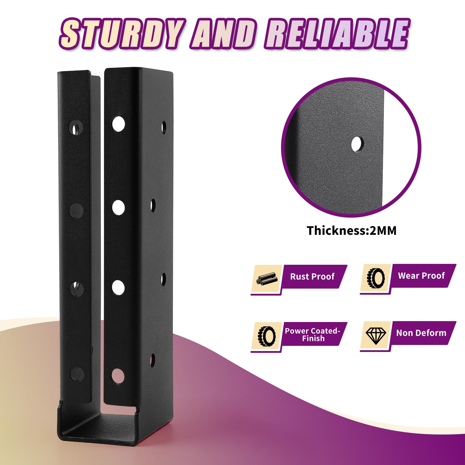 Snapklik.com : Concealed Joist Hangers, 12 Pcs 2"x8" Outdoor Trim ...