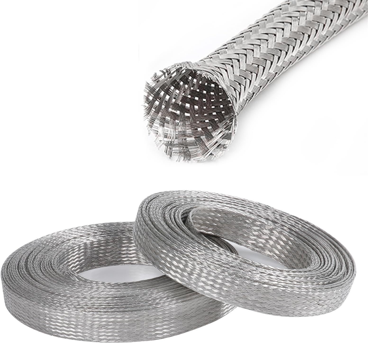 Amazon.com: Electriduct 1/4" Tinned Copper Metal Braid Sleeving ...