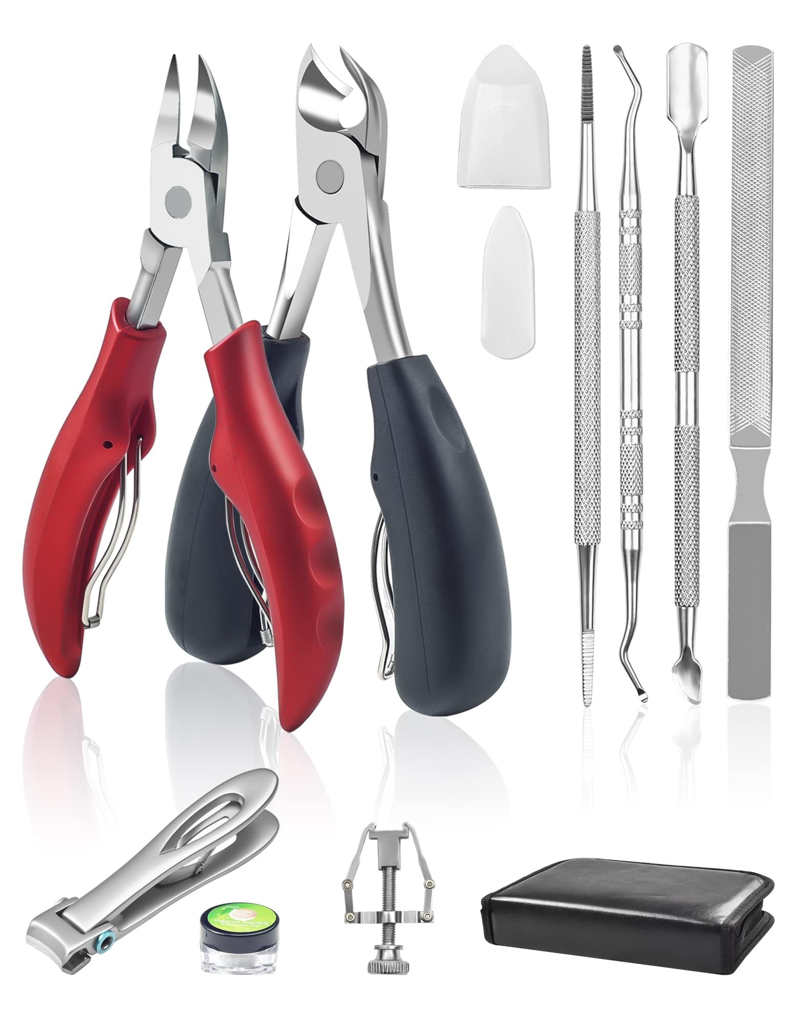 Toenail Clippers Kit 10Pcs for Thick & Ingrown Nails Heavy Duty ...